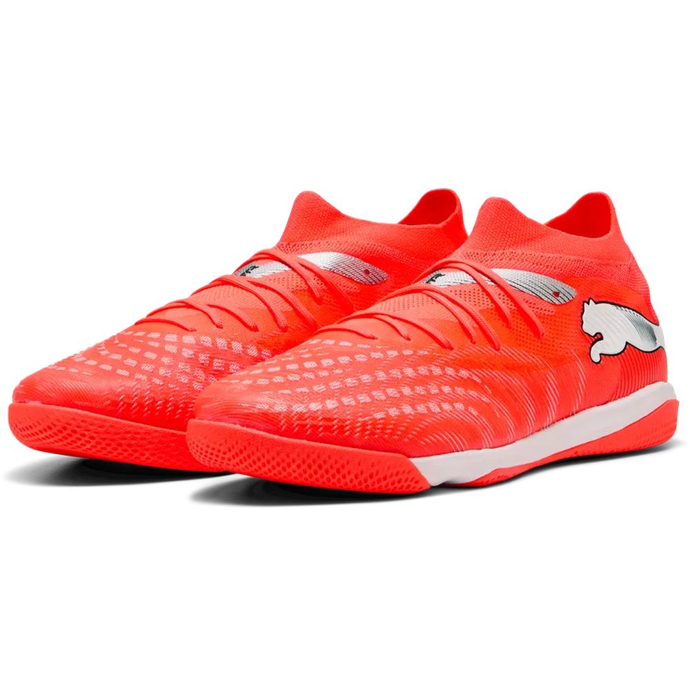 Puma FUTURE 9 MATCH IT Hallenschuhe glowing red-white-black-silver ...