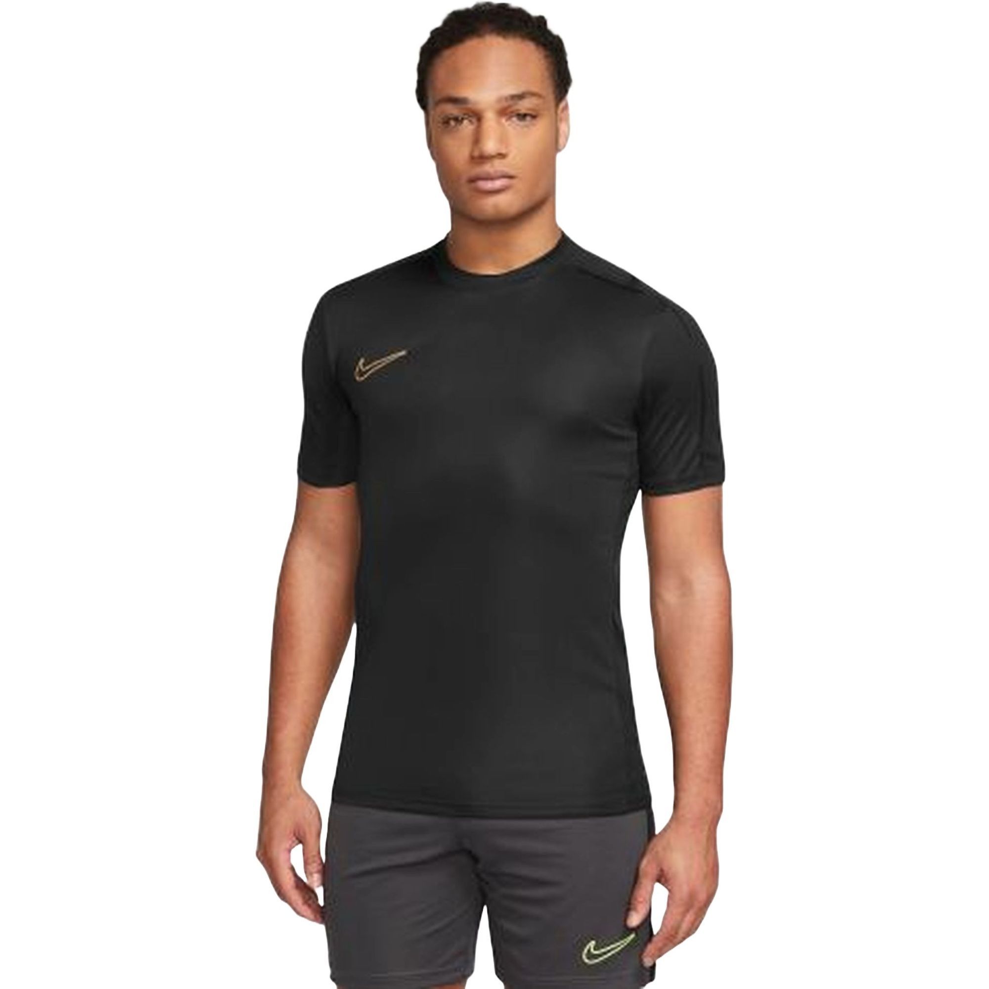 Nike NIKE DRI-FIT ACADEMY MEN"S SHO Funktionsshirt BLACK/BLACK/METALLIC ...
