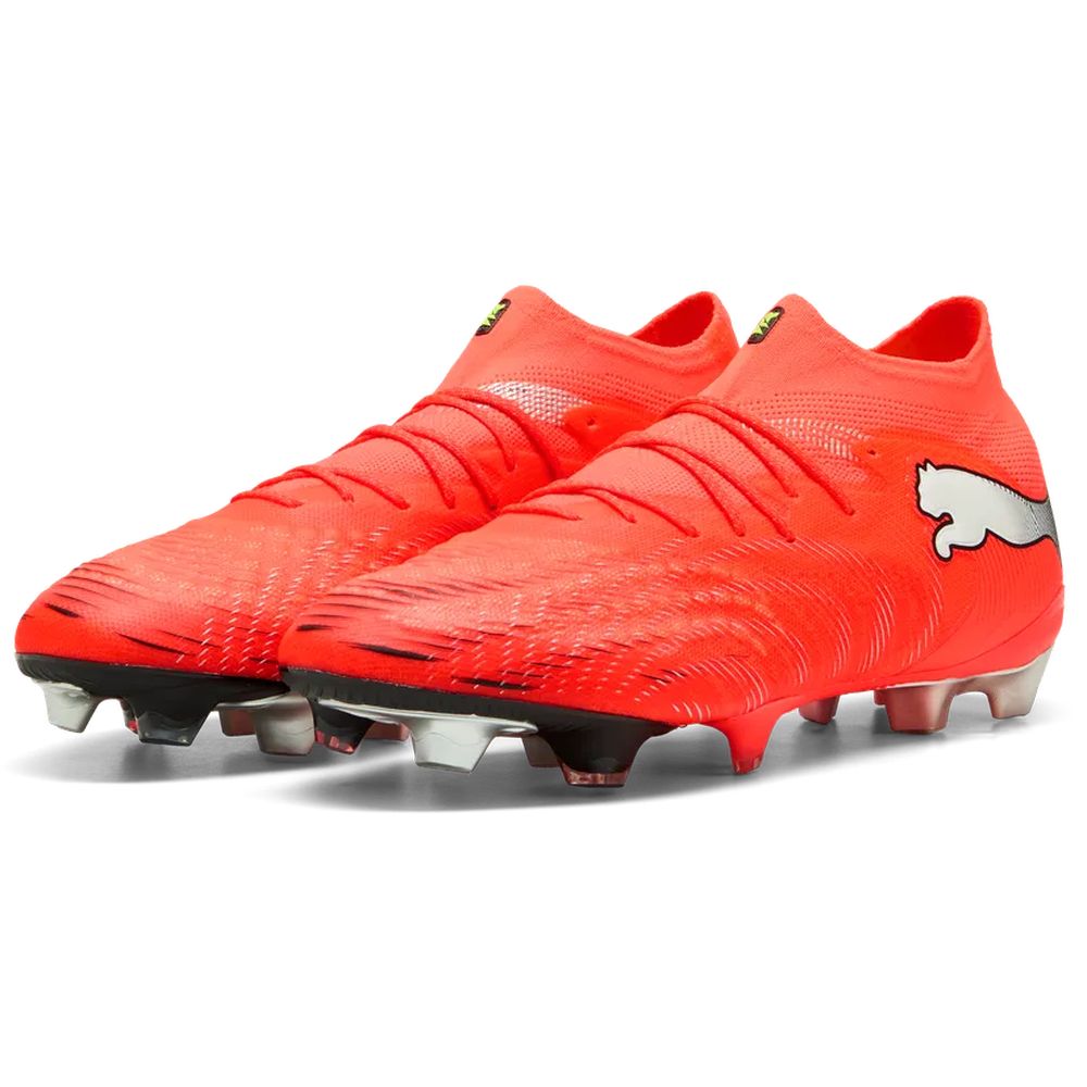 Puma FUTURE 9 ULTIMATE FG Nockenschuhe glowing red-white-black-silver ...